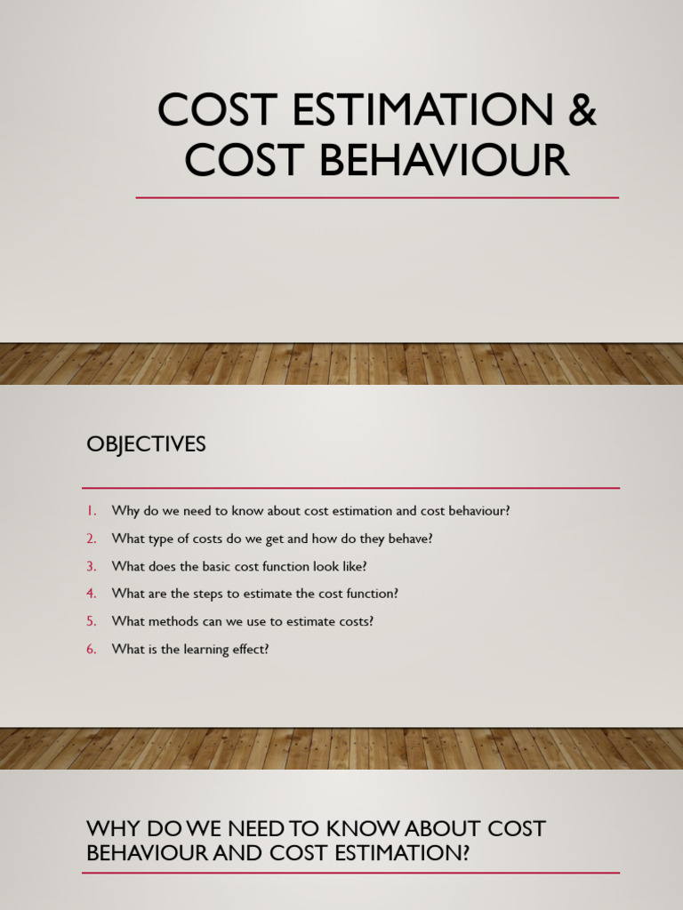 Cost Estimation and Behaviour Guide | PDF | Function (Mathematics ...