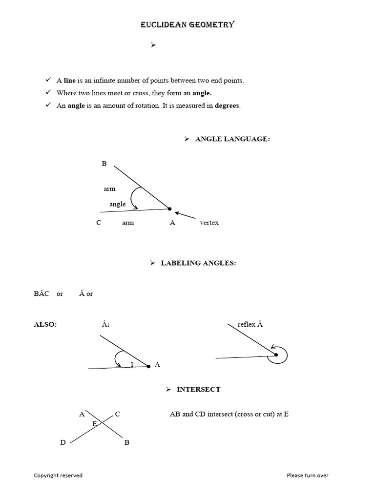 EuclideanOnly | PDF | Angle | Perpendicular