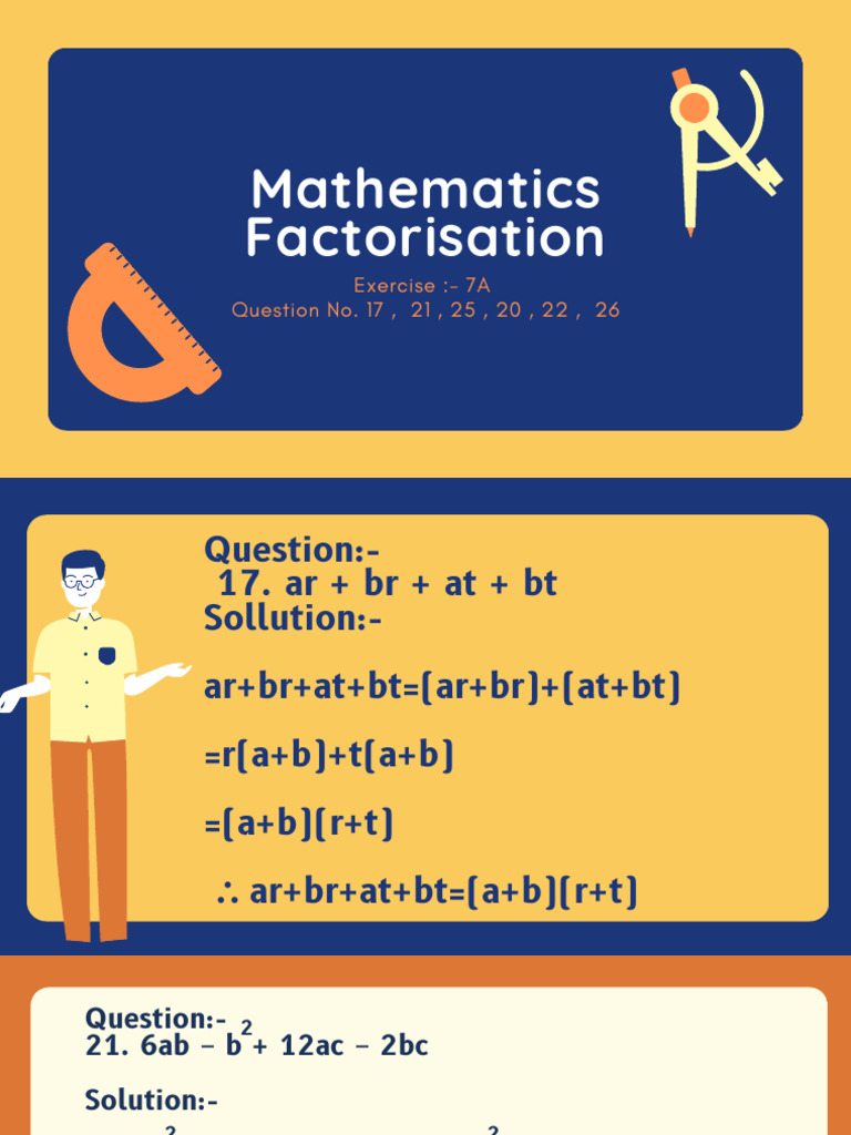 Factorisation Exercises and Solutions | PDF