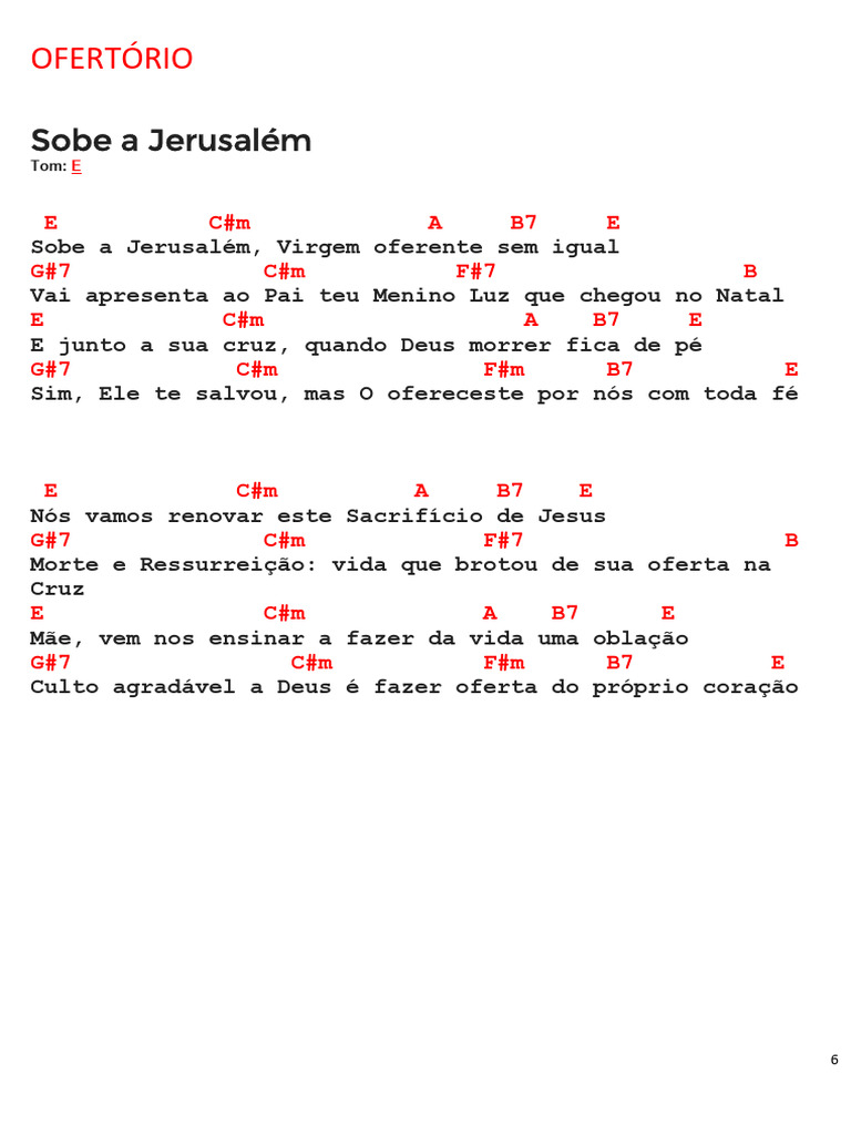 Sobe a Jerusalém | PDF