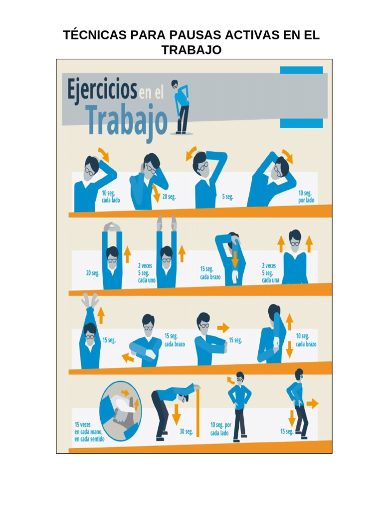 Técnicas para Pausas Activas en El Trabajo | PDF
