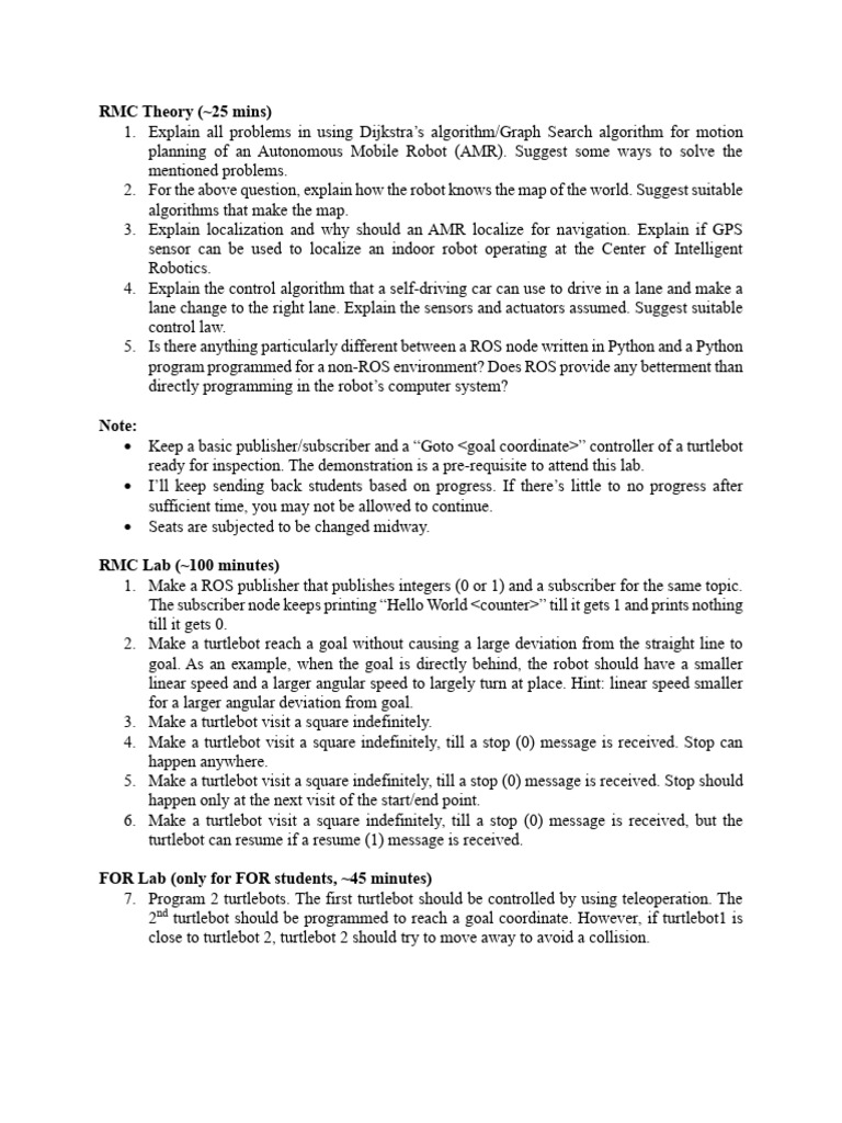rmc | PDF | Robot | Robotics