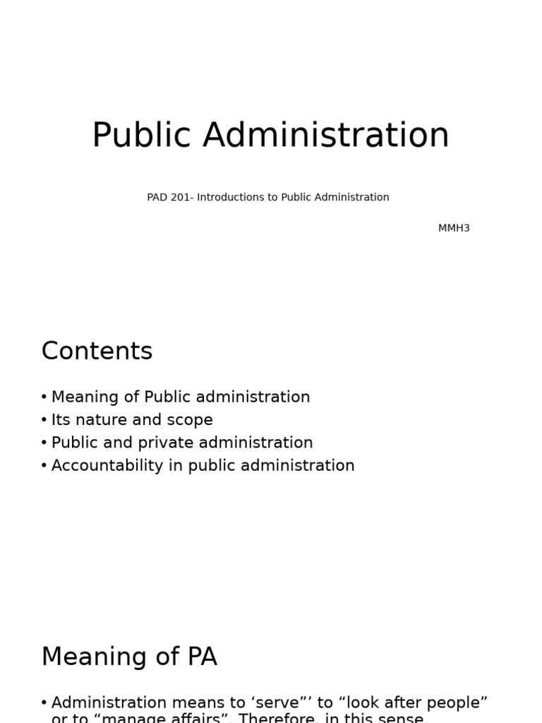Understanding Public Administration Basics | PDF