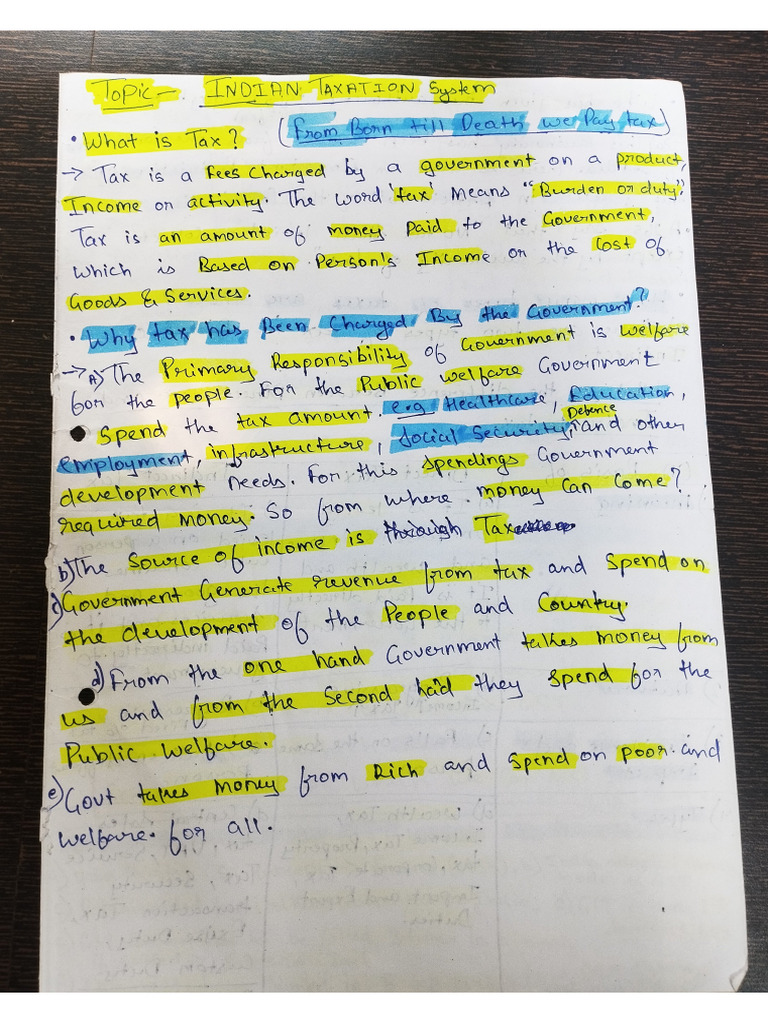 Indian Taxation System | PDF