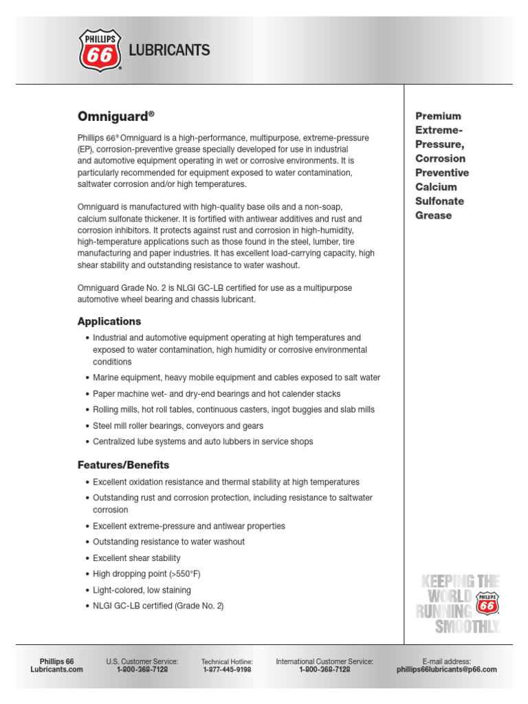 Phillips 66 Omniguard Grease 2 | PDF | Lubricant | Materials