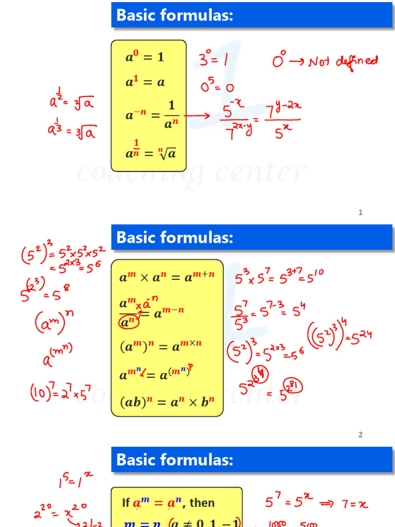 YZX MATHS Surds and Indices 02 Surds Class 2 Perospero PDF | PDF ...