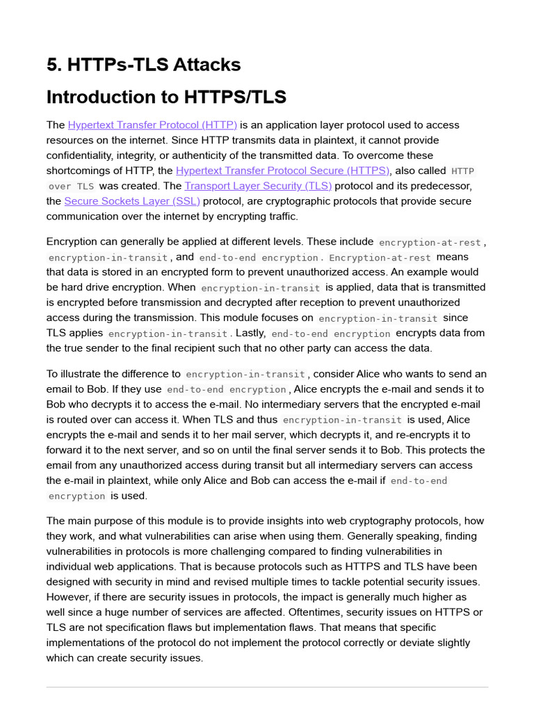 Understanding HTTPS/TLS Attacks | PDF | Transport Layer Security | Public Key Cryptography