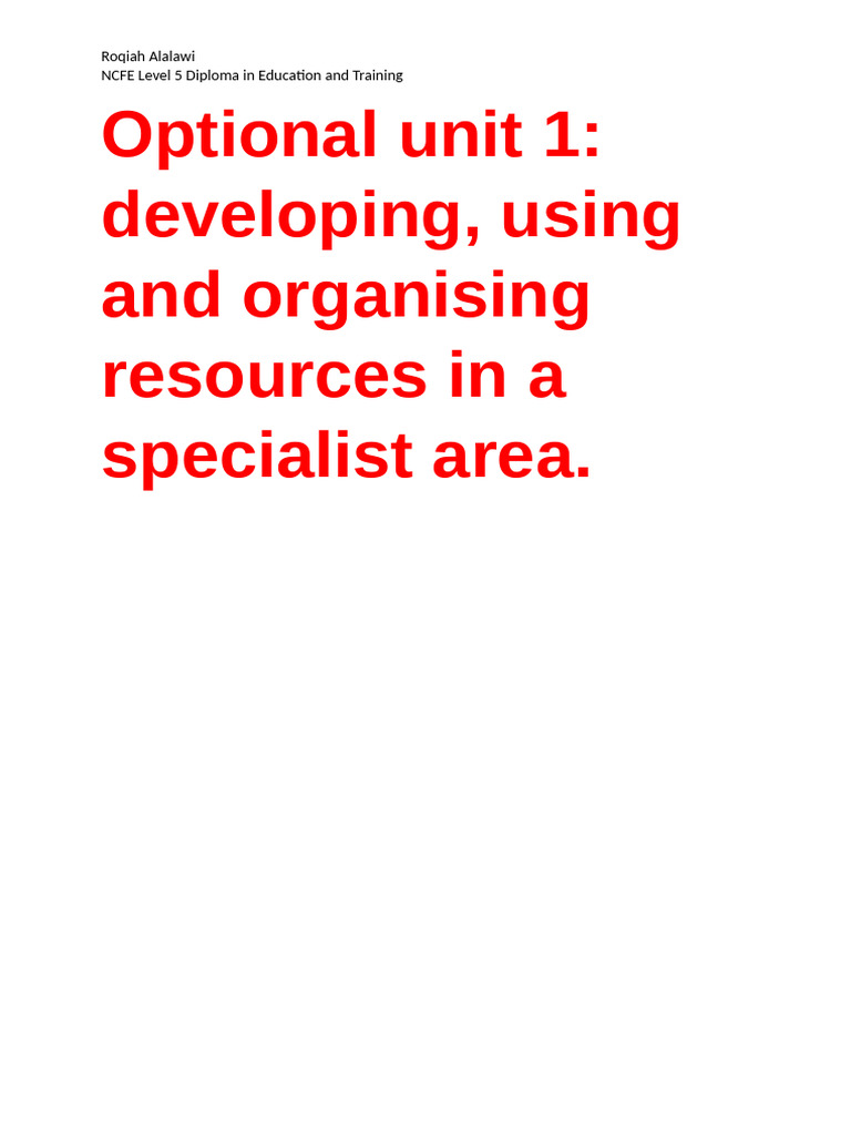 Optional-unit-1 | PDF | Learning | Educational Assessment