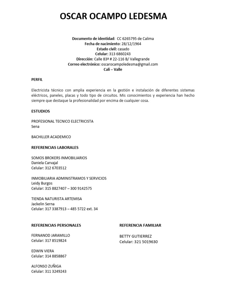 HV Oscar Ocampo Ledesma | PDF