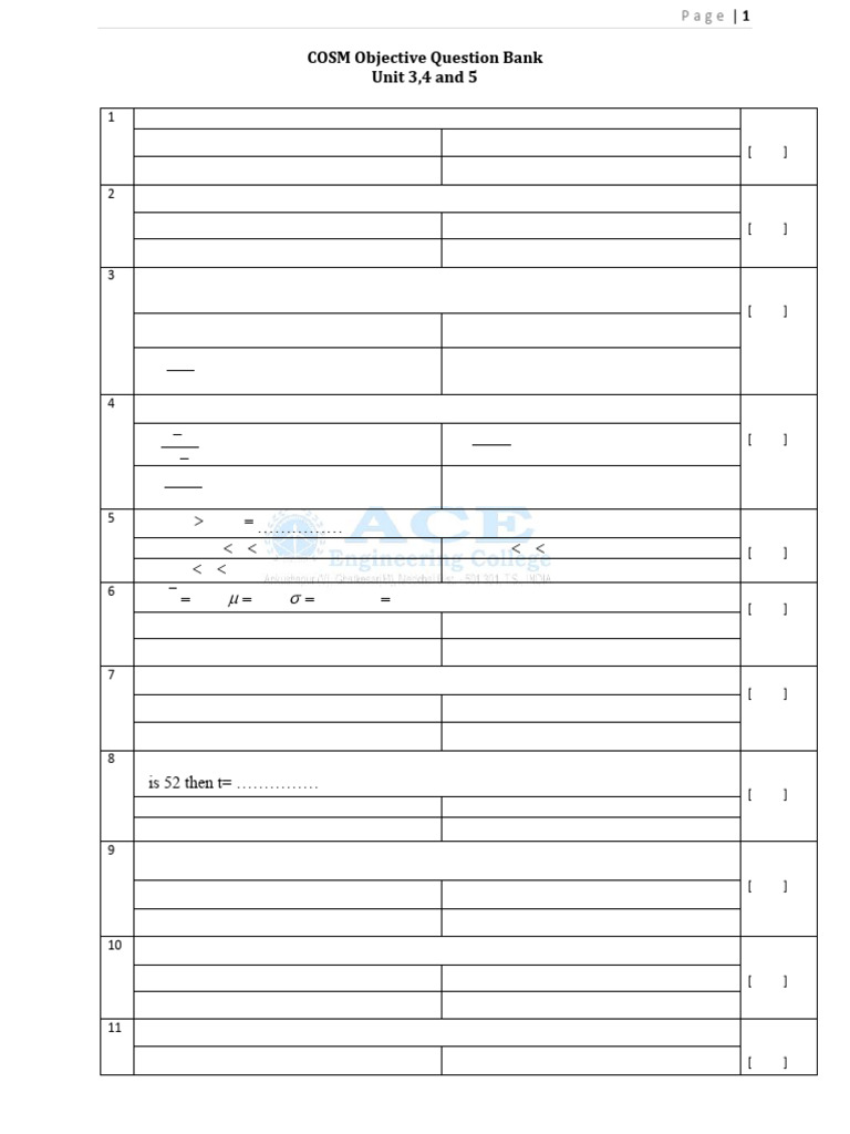 COSM Mid 2 Objective QB | PDF