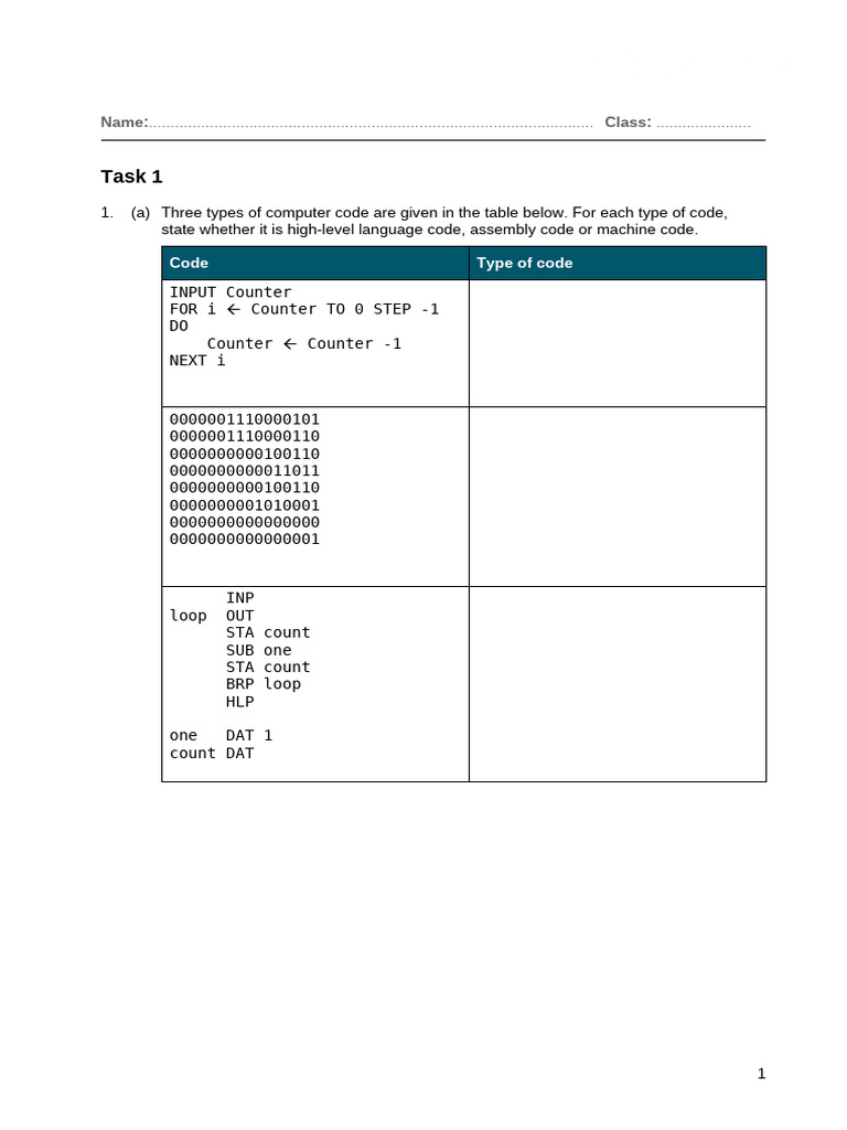 Worksheet 3 Unit 3.1 | PDF | Central Processing Unit | Embedded System