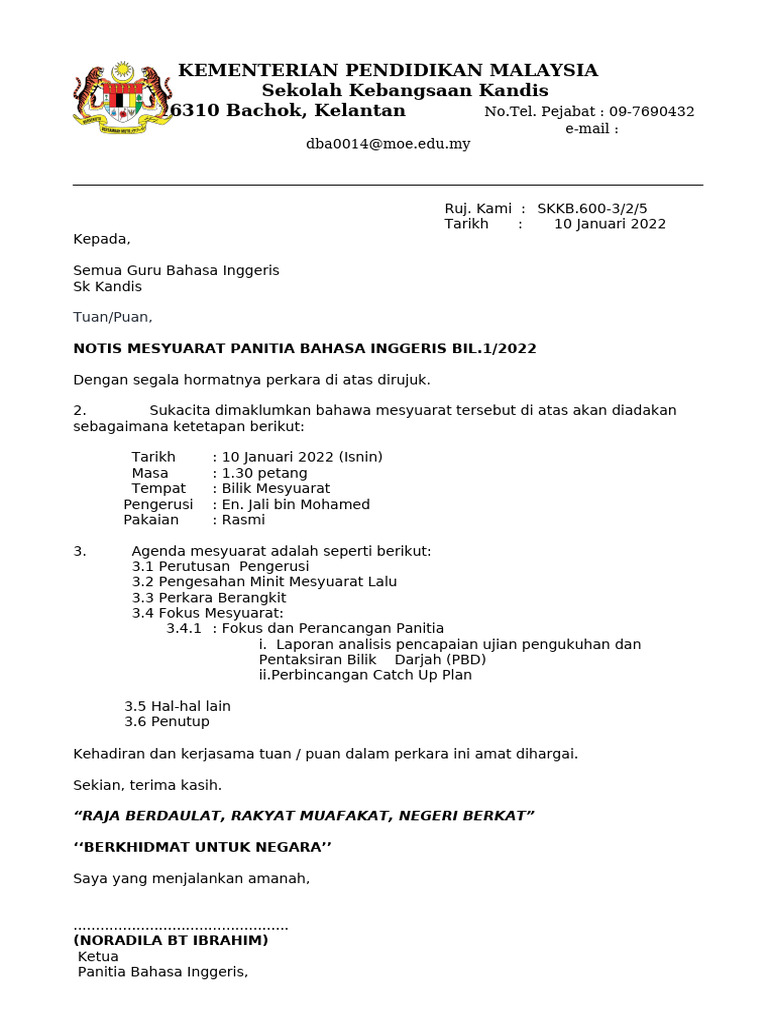 Minit Bi 2022 Kali 1 | PDF