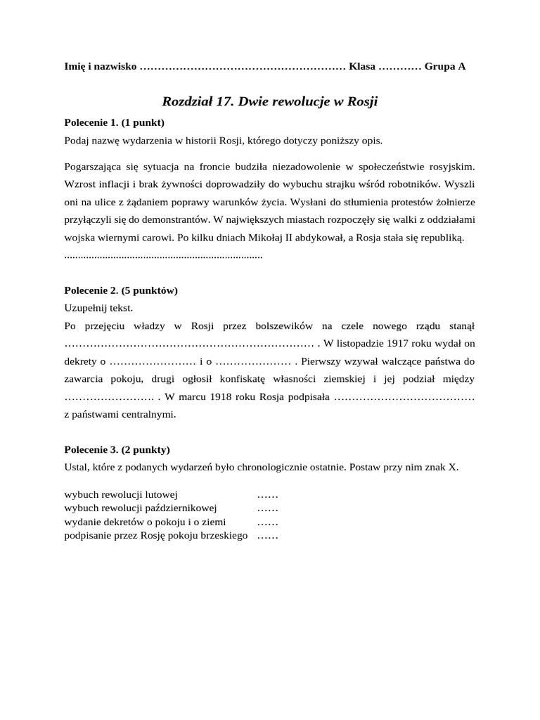 h7p Kartkowka R 17 | PDF