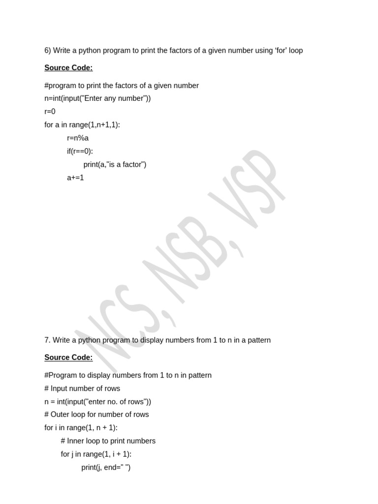 Programs 6 to 10 | PDF | Software Engineering | Computer Programming