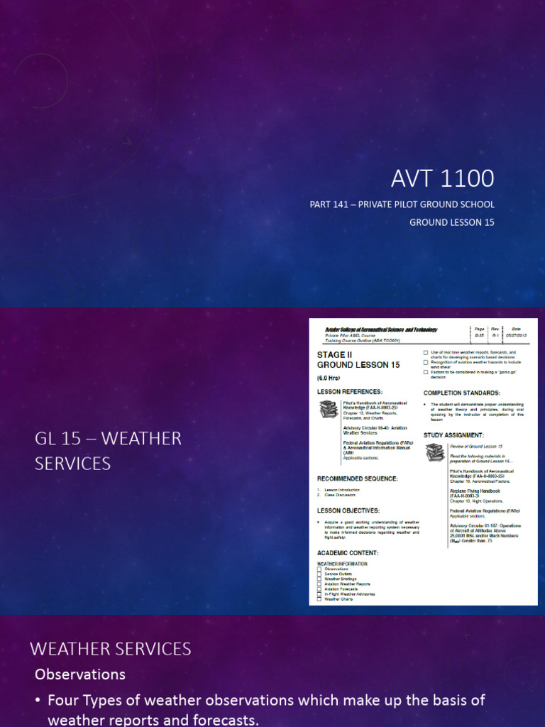 Understanding Aviation Weather Services | PDF | Weather Forecasting ...