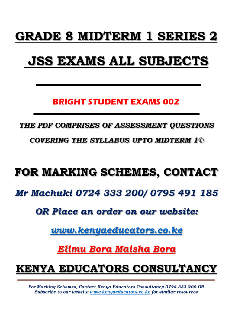 Grade 8 Jss Midterm 1 s2 Exams | PDF | Beehive | Agriculture