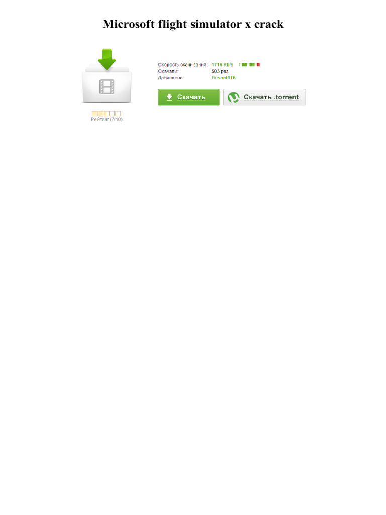 Microsoft Flight Simulator X Crack | PDF