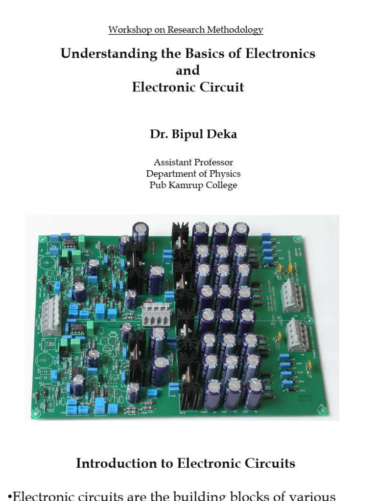 Dr. Bipul Deka Presentation | PDF | Semiconductors | Transistor