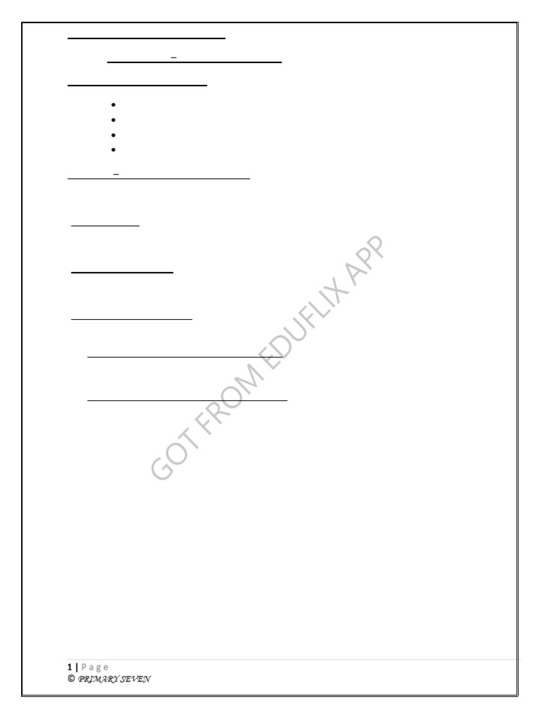 P7 SCIENCE LESSON NOTES - Batch Watermark | PDF | Skeleton | Magnet
