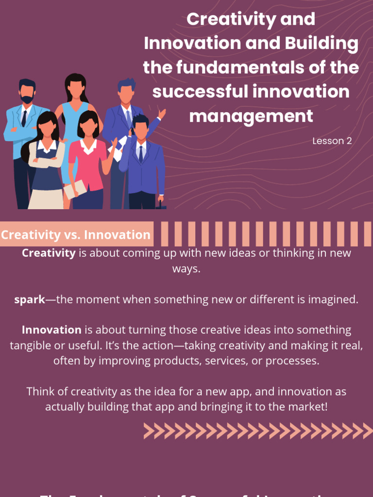 Lesson 2 Innovation Management 1 | PDF | Innovation | Creativity