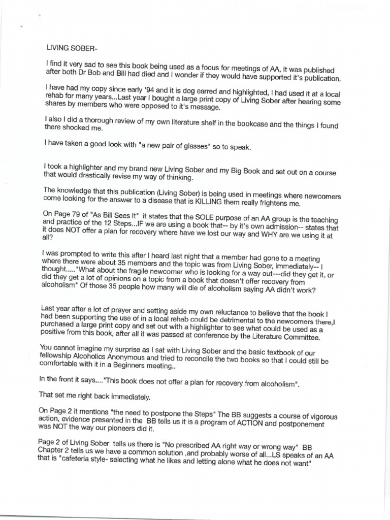 Living Sober Vs Alcoholics Anonymous | PDF