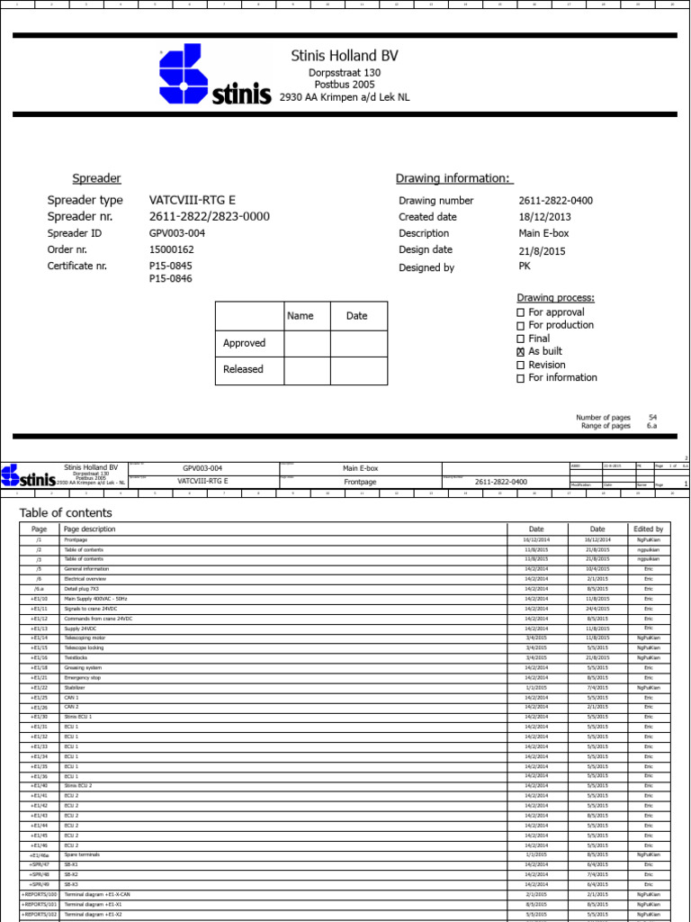 Engineering Drawing for Spreaders | PDF