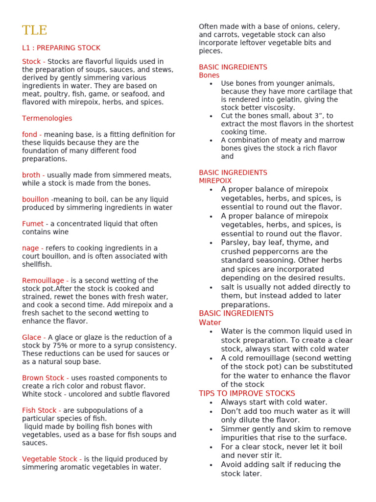 Tle Rev Pdf Stock Food Soup
