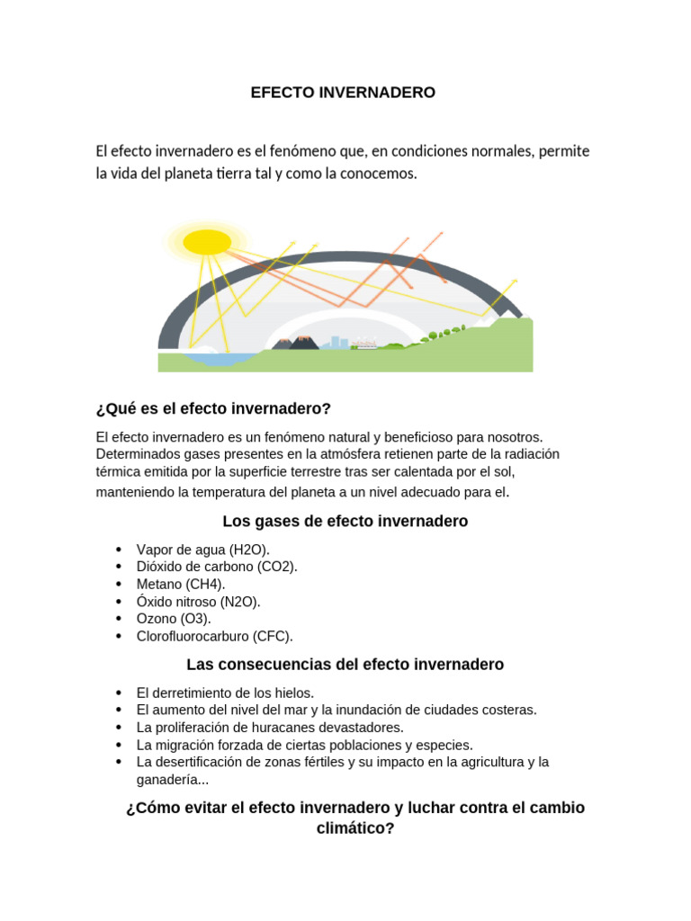 Efecto Invernadero | PDF