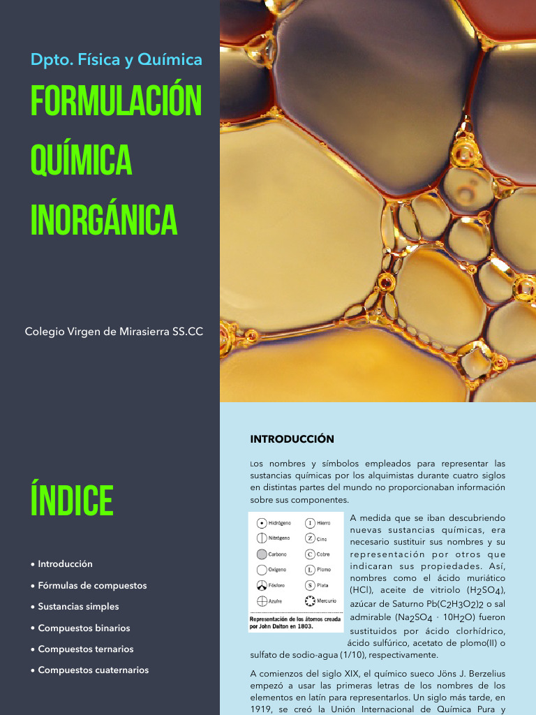 Formulación CVM (4 ESO) | PDF | Compuestos químicos | Elementos químicos