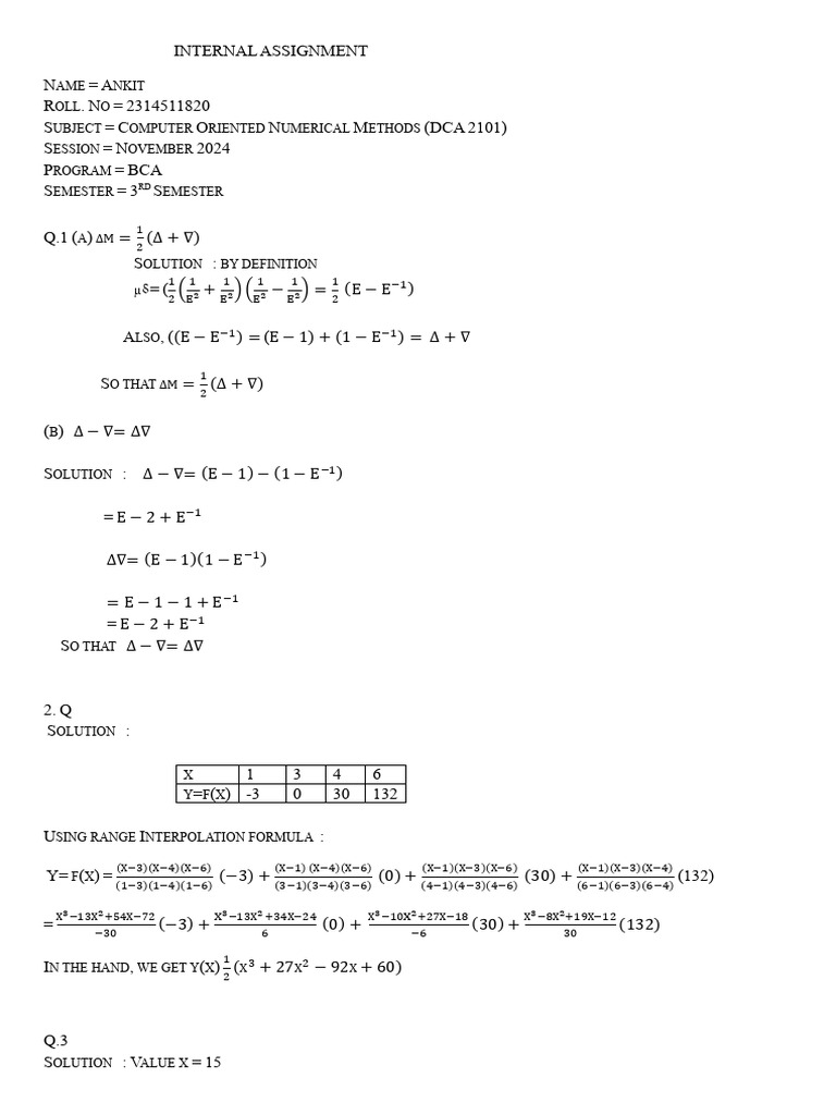Computer Oriented Numerial Methods | PDF | Computational Science | Analysis