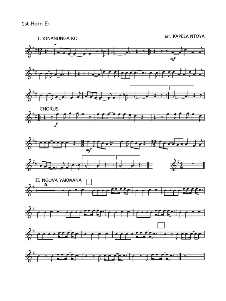 05 Kinanunga Ko (Appended) 1st Horn Eb | PDF