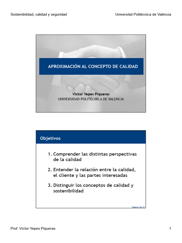 1.concepto de Calidad | PDF | Calidad (comercial) | Economias