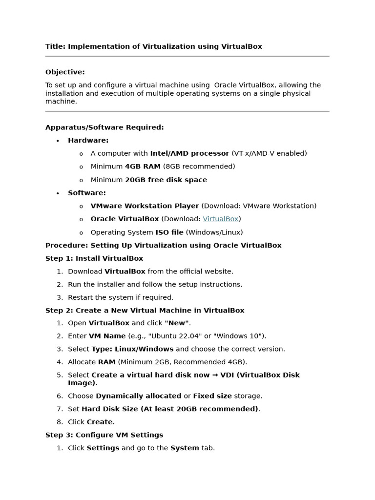 Virtualization by Virtual Box | PDF | Virtual Machine | Operating System