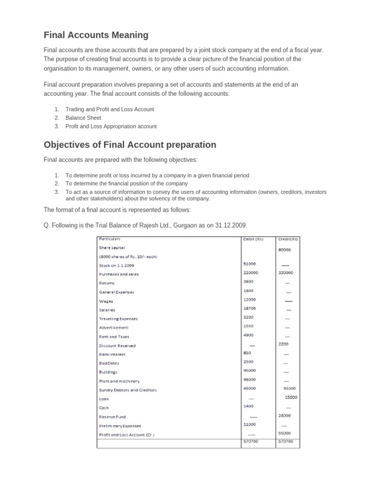 Final_Accounts_statement | PDF