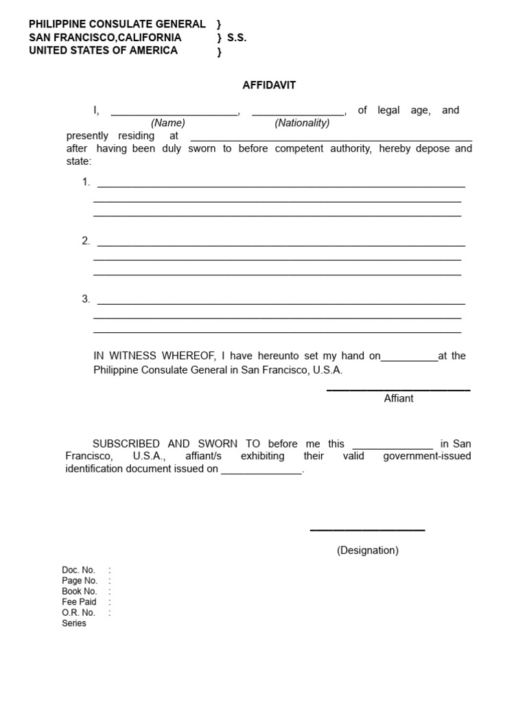 RevSimple Affidavit Form | PDF