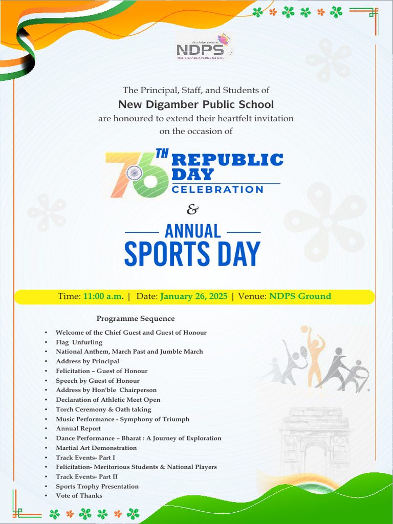 Invitation Republic Day and Annual Sports Day 2024-25 | PDF