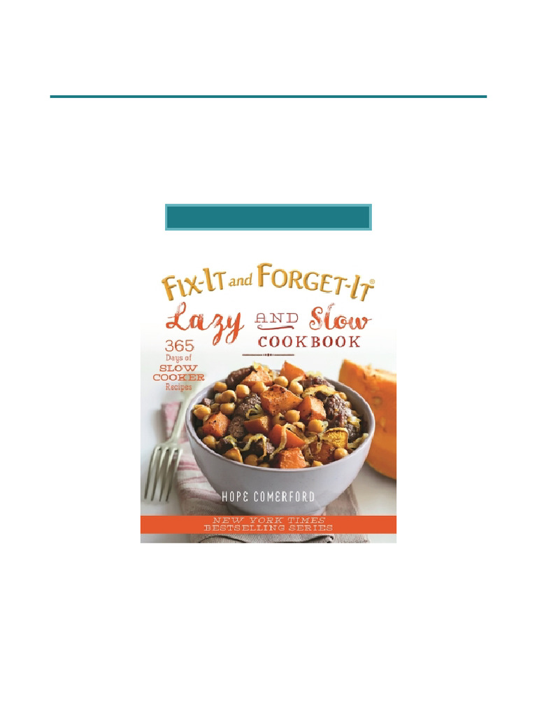 Apply Fix It and Forget It Lazy and Slow Cookbook 365 Days of Slow ...