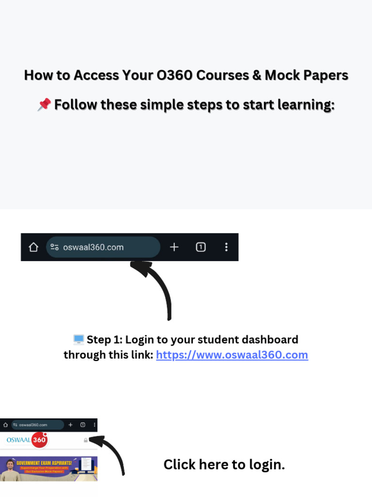 How To Access Your Course On Oswaal 360 Online 3 | PDF