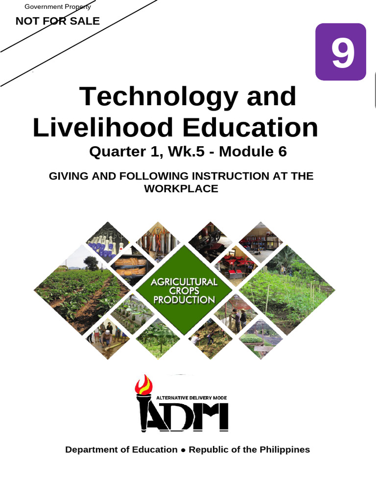 Tle9 - q1 - Mod6 - Giving and Following Instruction at The Workplace - v3 | PDF | Plant Nursery ...