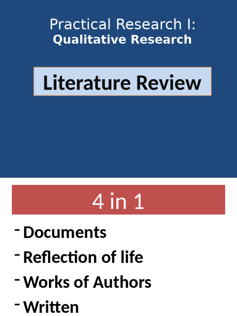 SHS Practical Research 1 - 4 Literature | PDF | Plagiarism | Citation