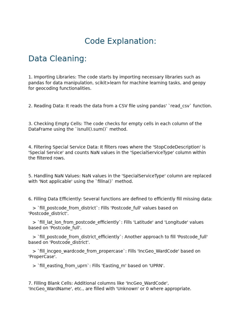 all code explanations | PDF | Mean Squared Error | Regression Analysis