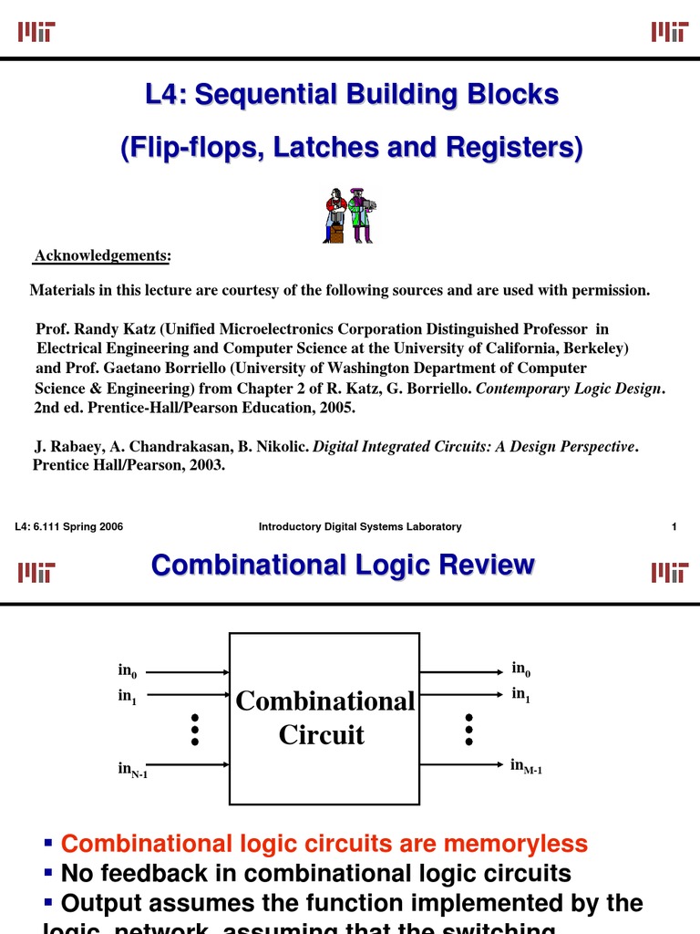 L4: Sequential Building Blocks (Flip - Flops, Latches and Registers) | PDF | Computer ...