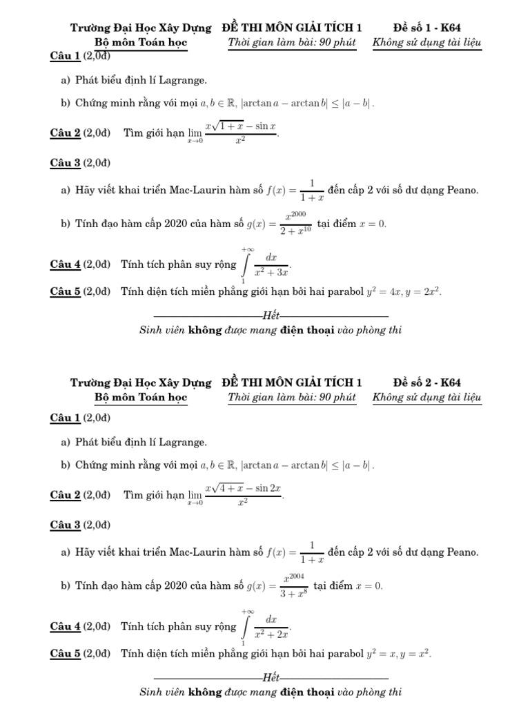 De Thi GT1 K64 | PDF