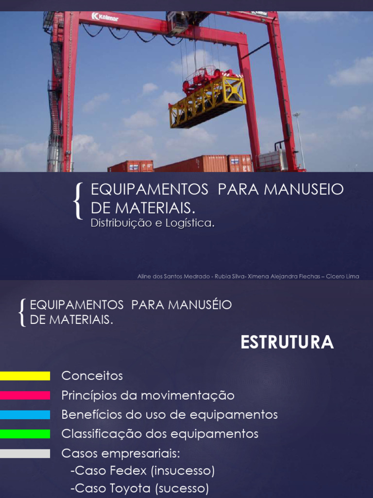 Equipamentos para Manuseio de Materiais | PDF | Logística | Produção e ...