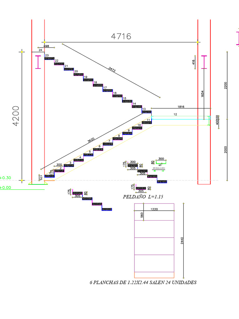 GRADAS PELDAÑOS-Modelo | PDF