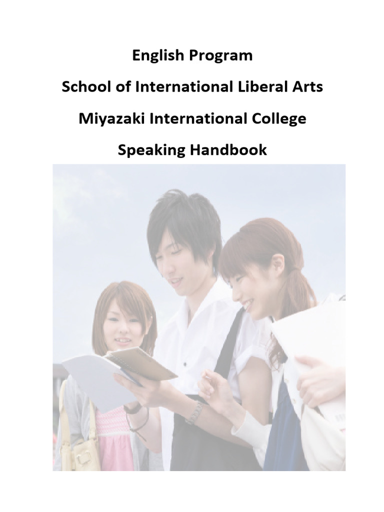 MIC Speaking Handbook - 15.03.16 | PDF | English Language | Communication