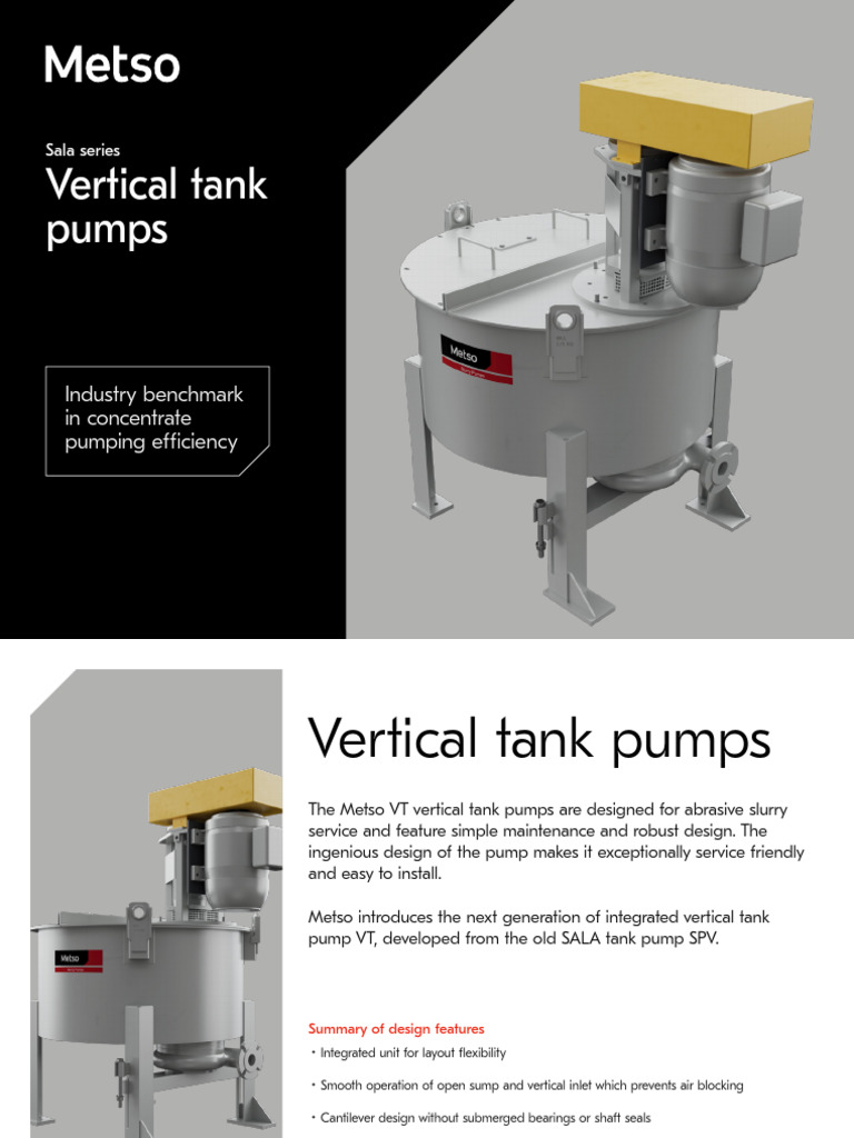 Sala VT Series: Efficient Slurry Pumps | PDF | Pump | Mechanical ...
