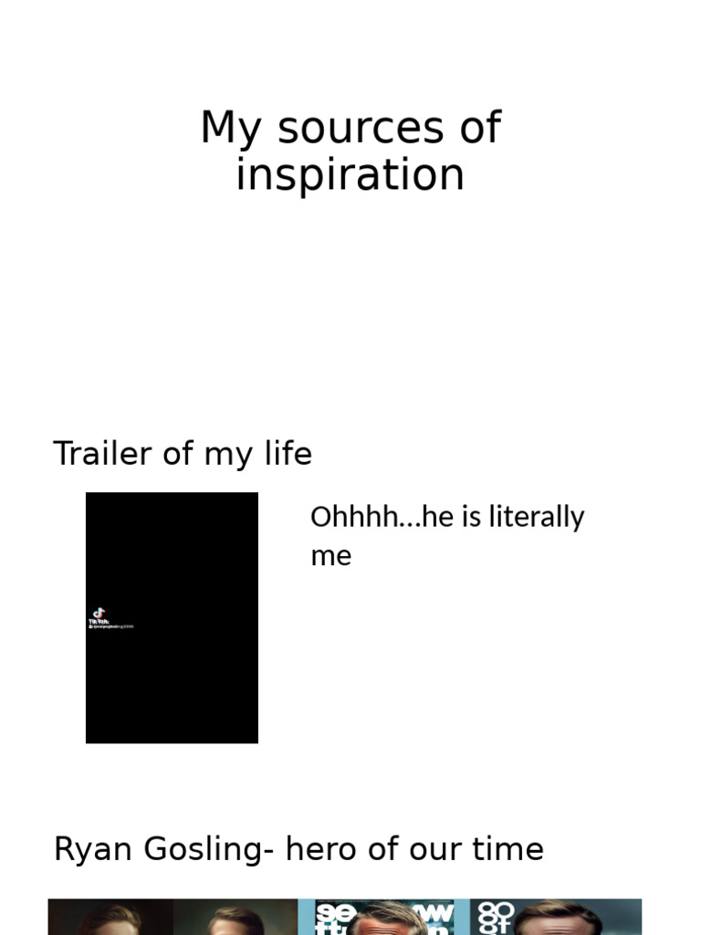 My Sources of Inspiration | PDF