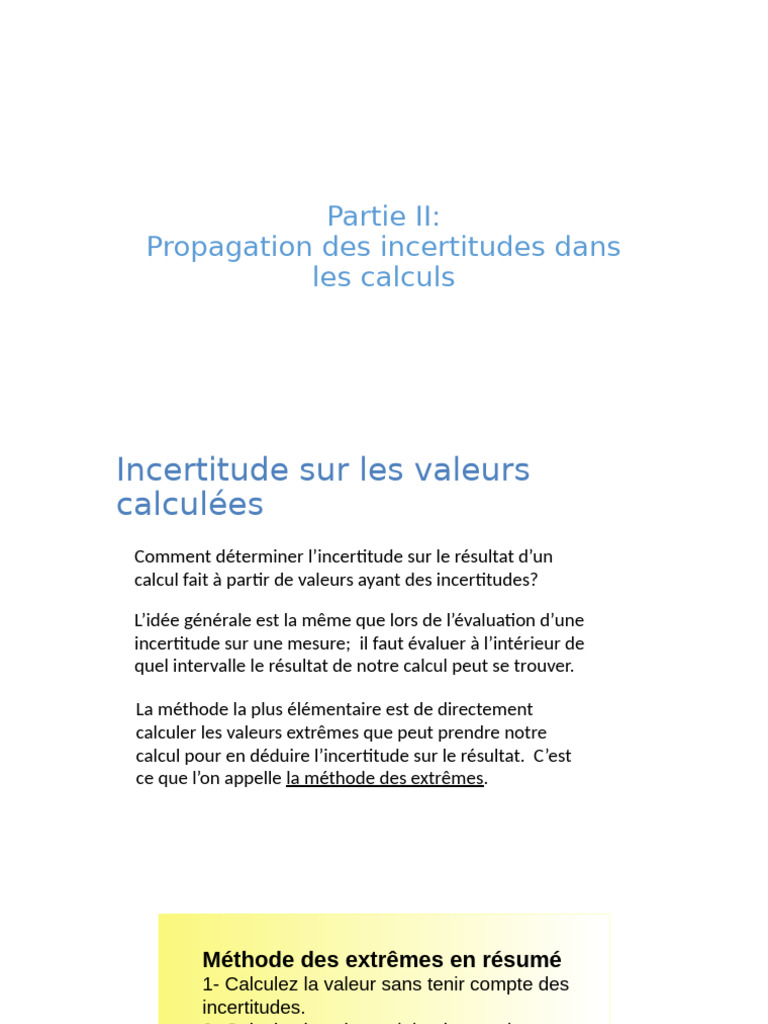 Les Incertitudes Partie2 Aut24 OM | PDF | Chiffre significatif | Arithmétique