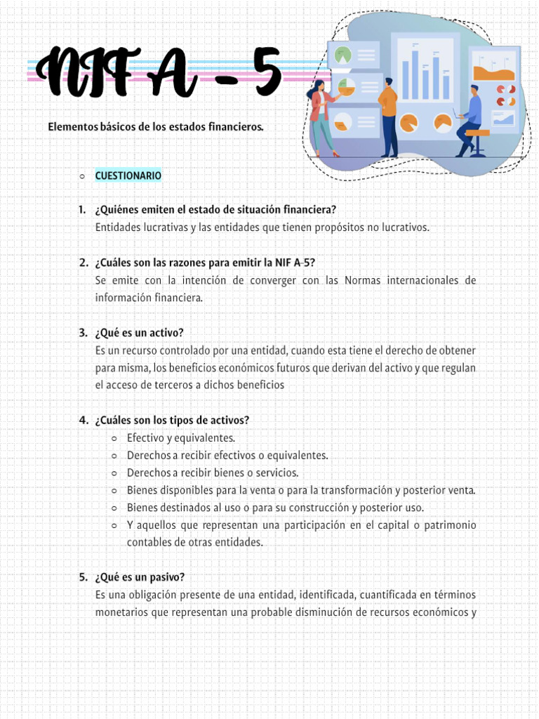 Cuestionario - Glosario Nif A-5 | PDF